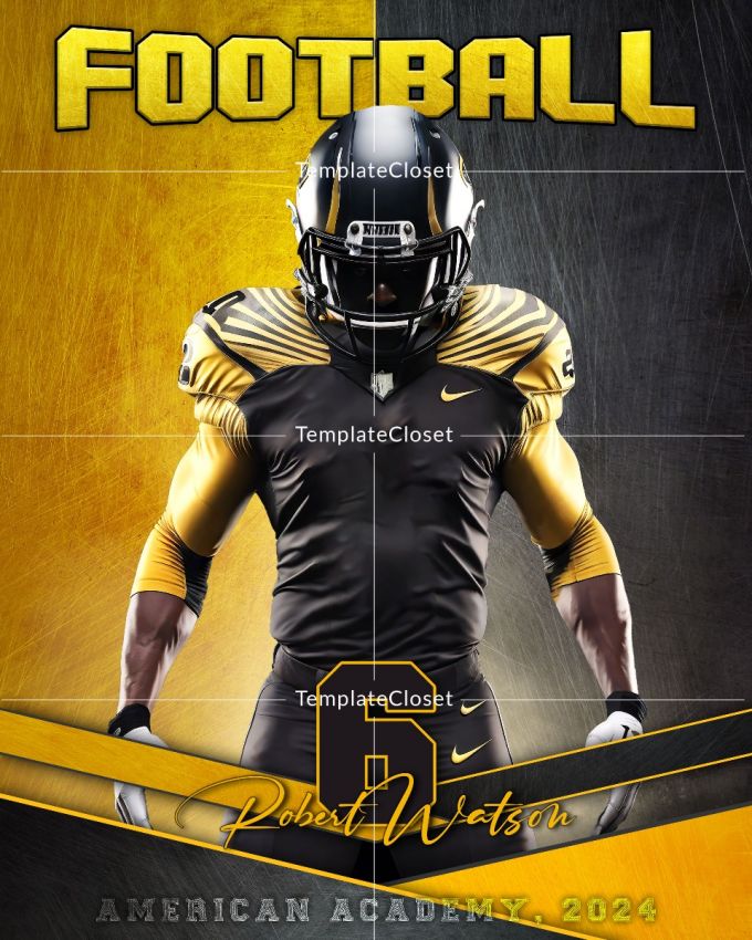 American Football Photoshop Template