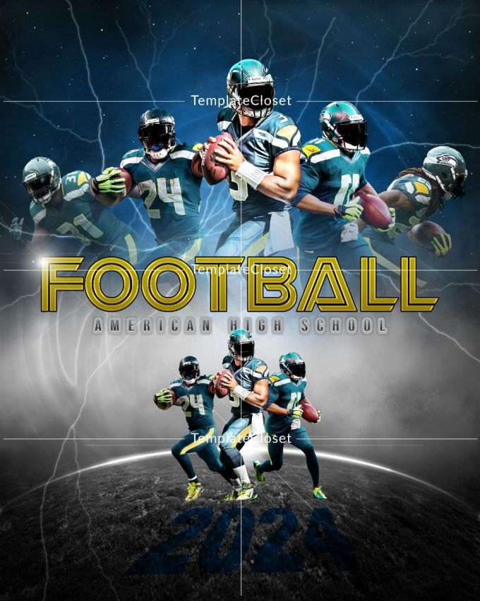 American Football Photoshop Template