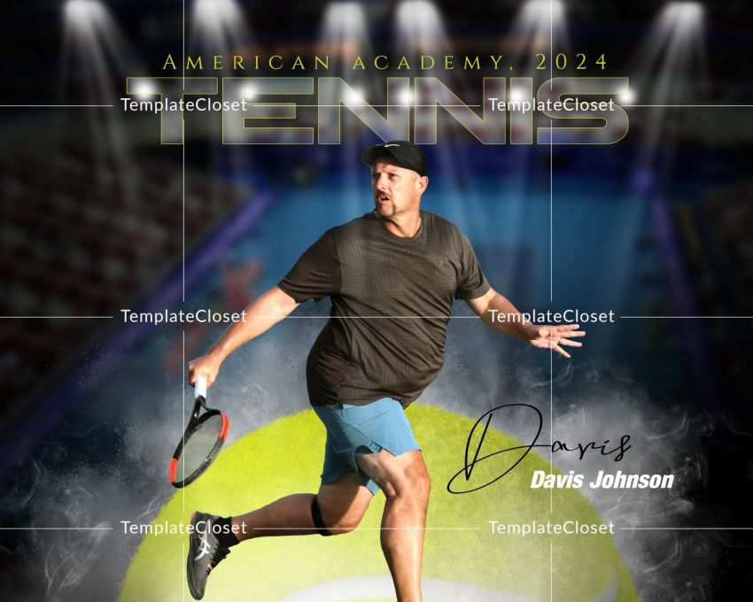 Tennis Sports Customized Photoshop Template