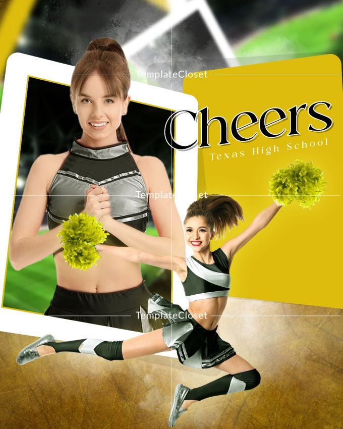 Cheerleader Sports Photoshop Template