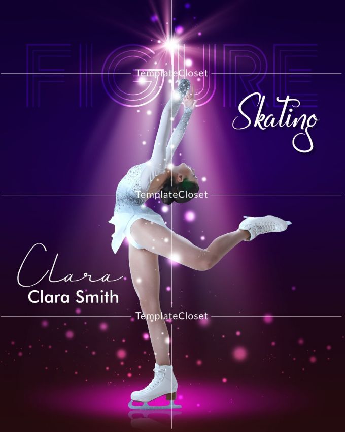 Figure Skating Print Ready Photography Poster