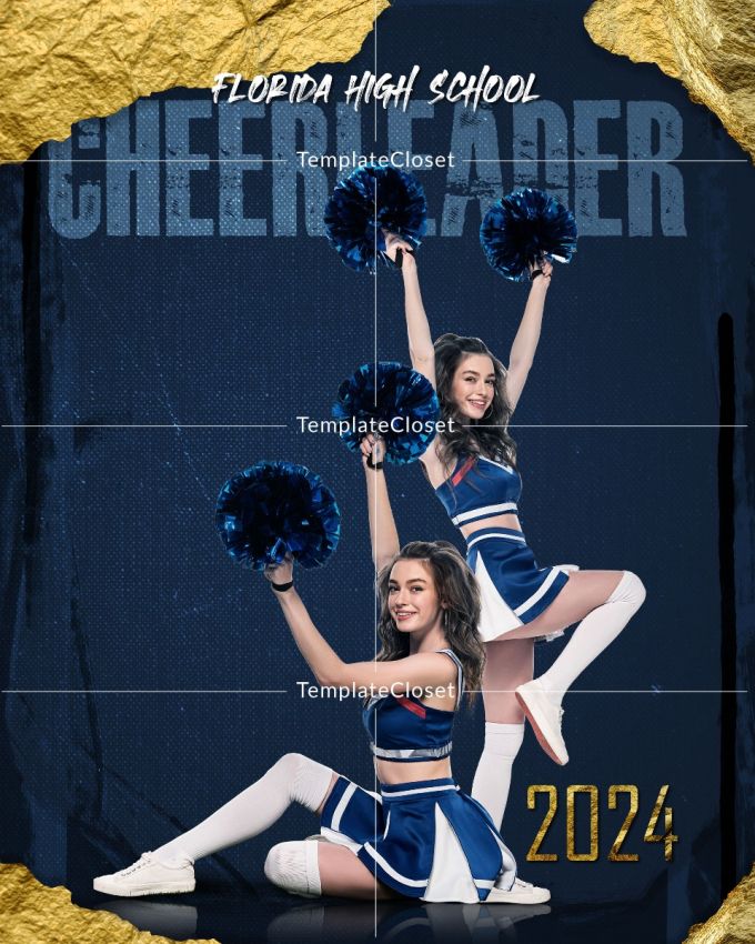 Cheerleader Sports Photoshop Template