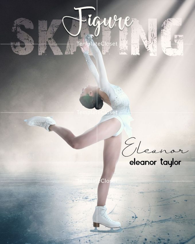 Figure Skating Print Ready Photography Poster