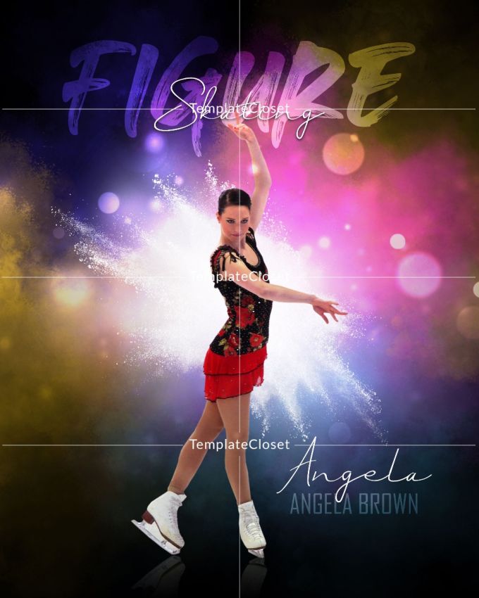 Figure Skating Print Ready Photography Poster