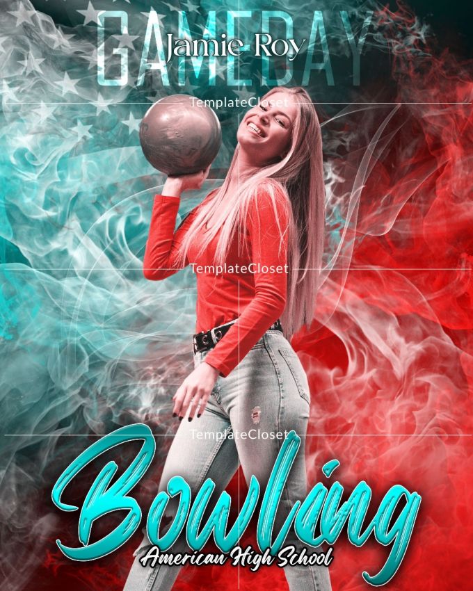 Bowling Photoshop Template