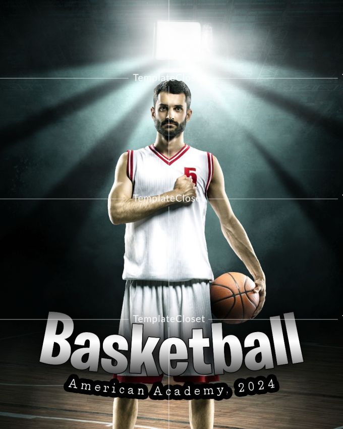 Basketball Print Ready Photoshop Layered Poster
