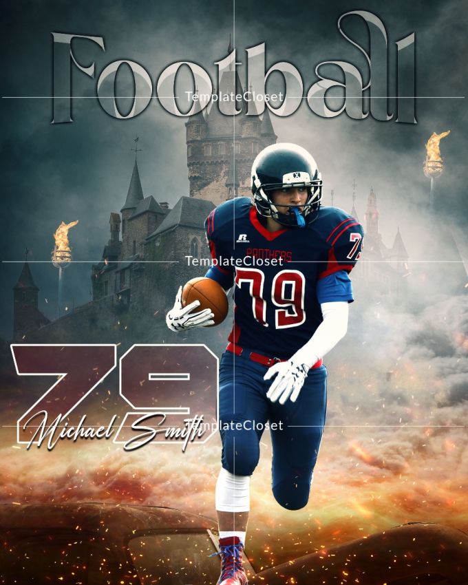Football Photoshop Photography Template