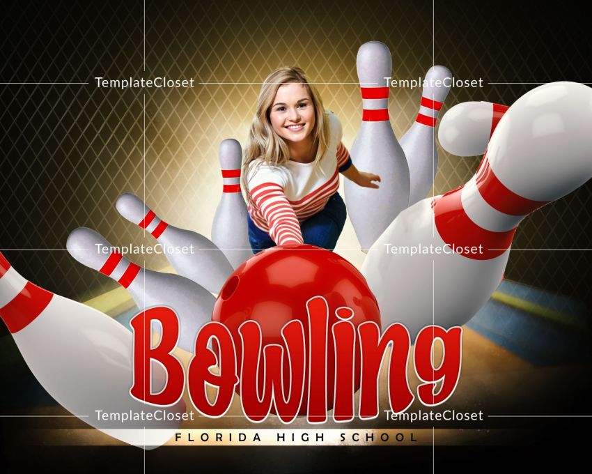 Bowling Photoshop Template