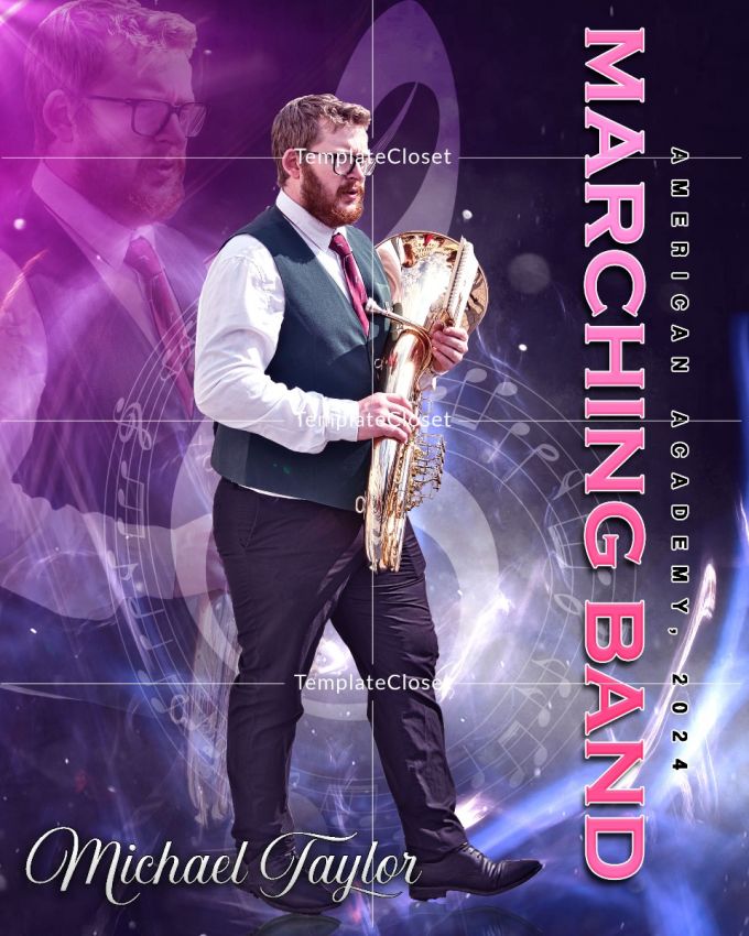 Marching Band Sports Print Ready Photography Poster