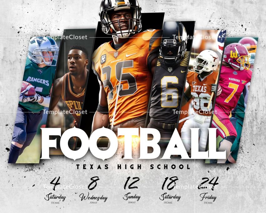 Football Photoshop Photography Template