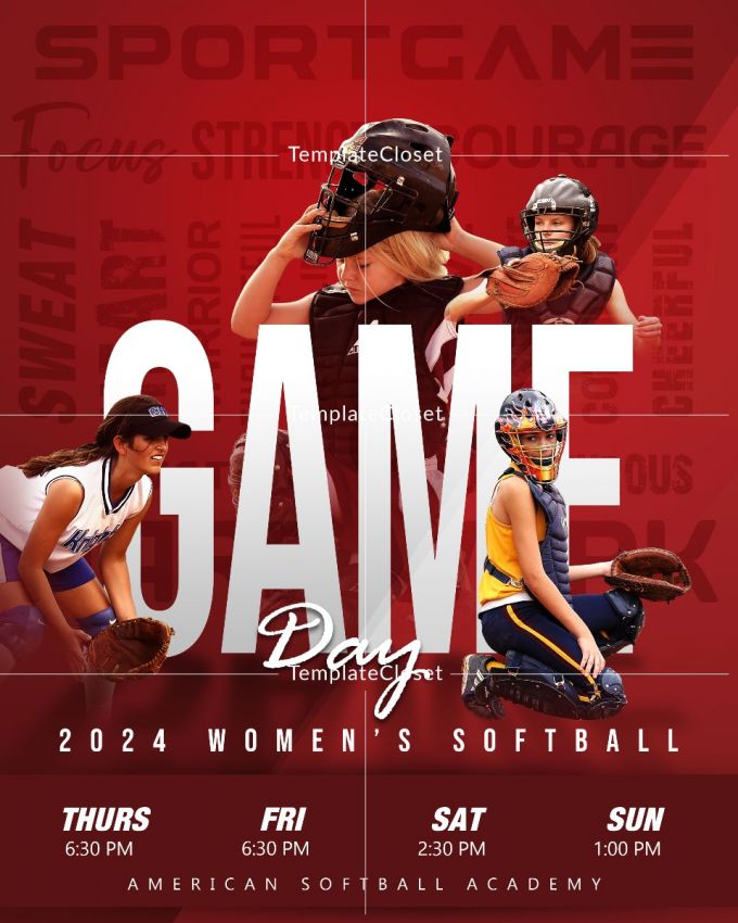 Softball - Customizable Sports Template