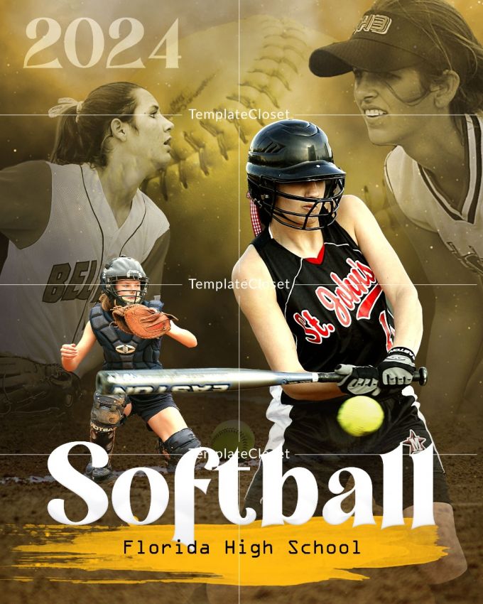 Softball - Customizable Sports Template