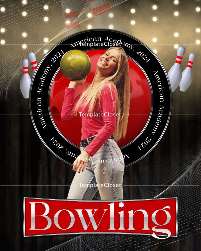 Bowling Photoshop Template