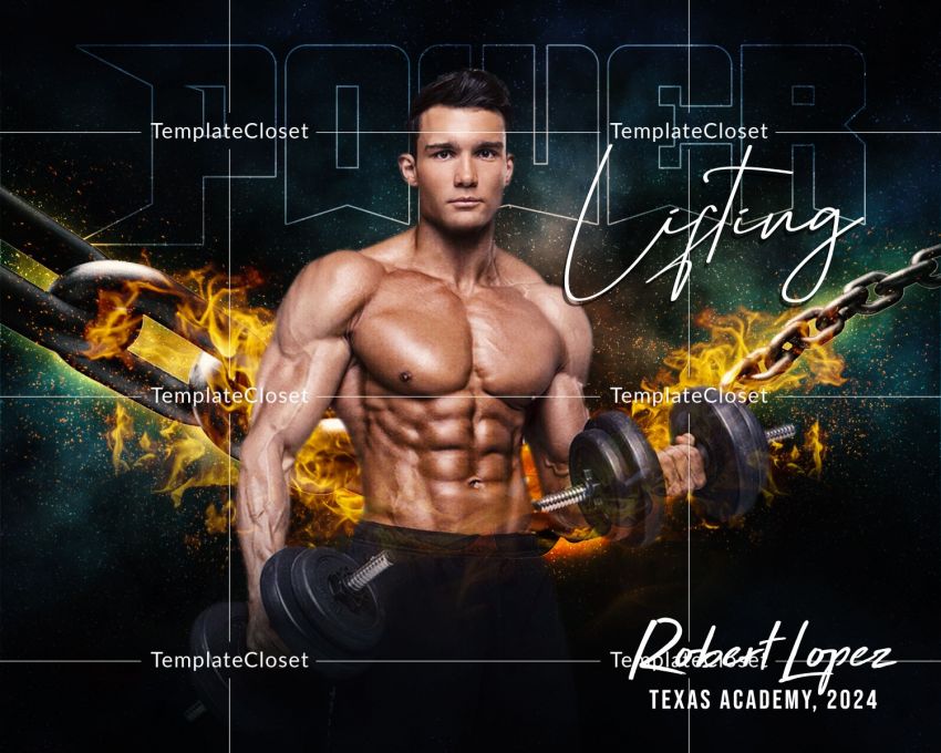 Power Lifting Sports Photoshop Template