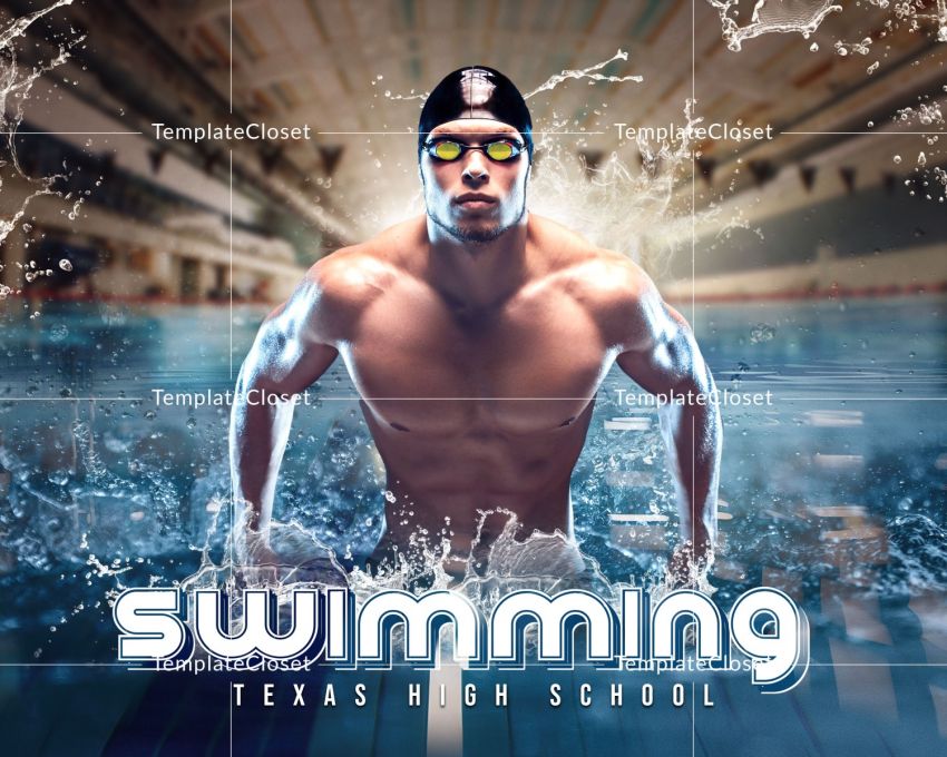 Swimming Sports Photoshop Photography Template