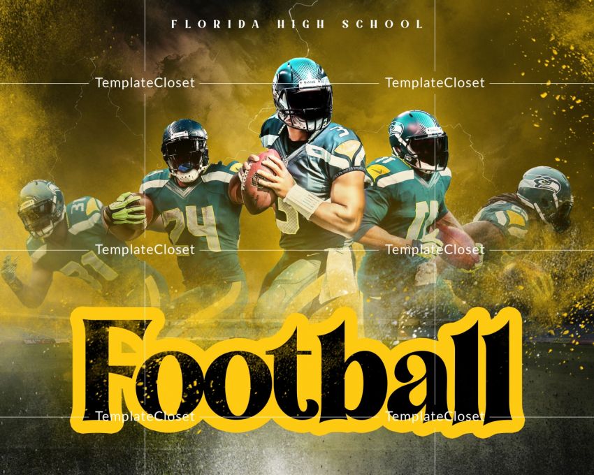 Football Photoshop Photography Template