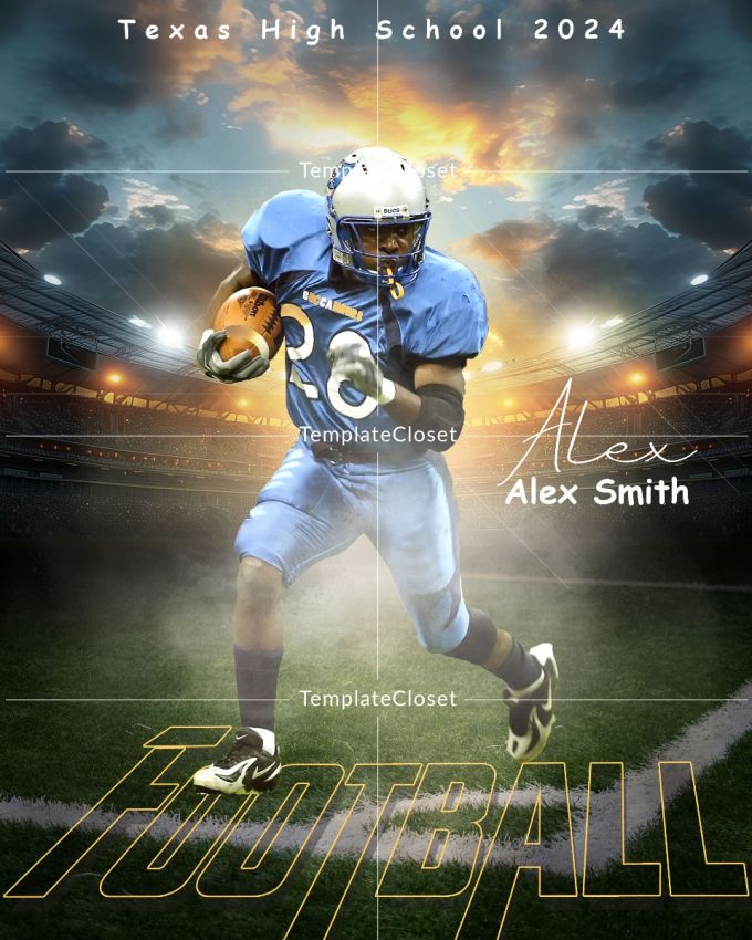 Football Photoshop Photography Template