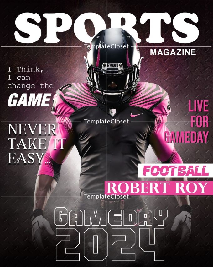 Football Sports Magazine Cover Photography