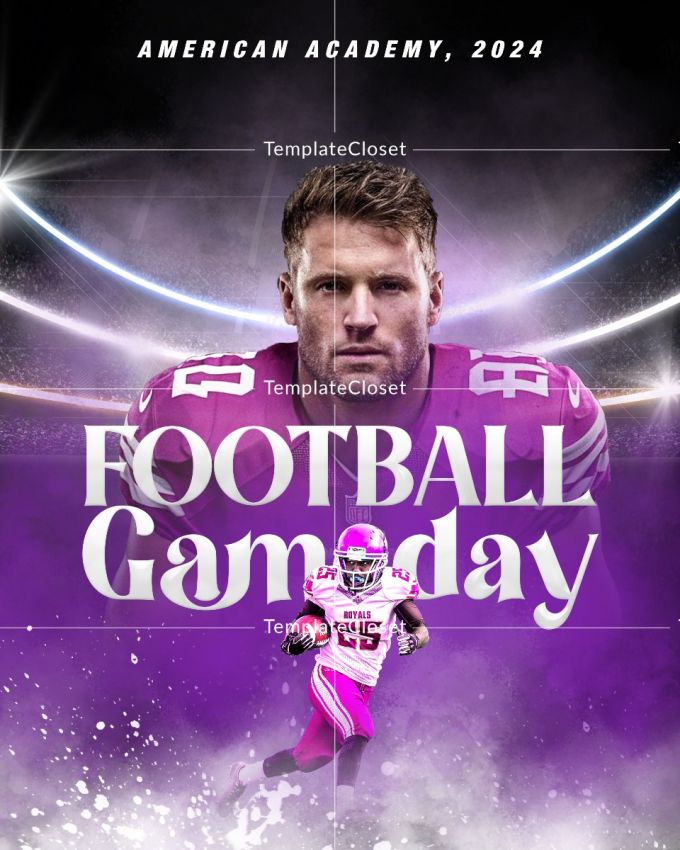Football Photoshop Photography Template