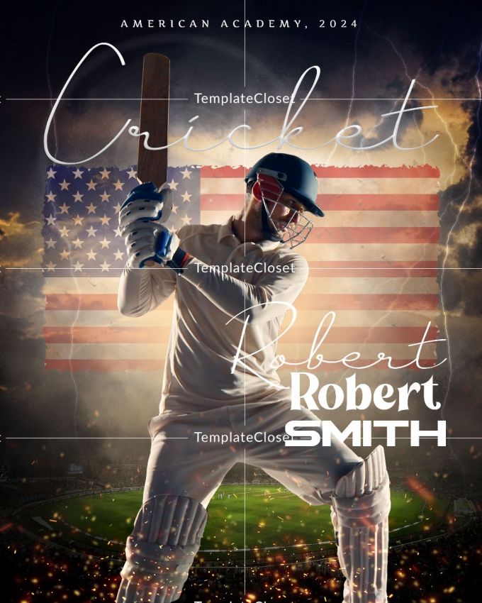 Cricket Photoshop Photography Template