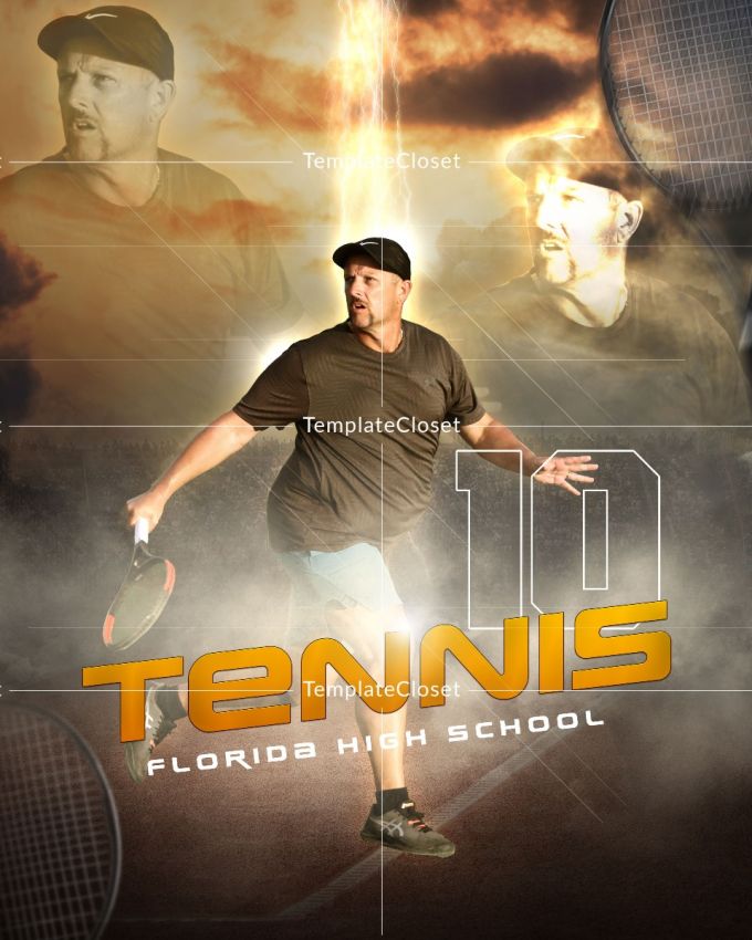 Tennis Sports Customized Photoshop Template