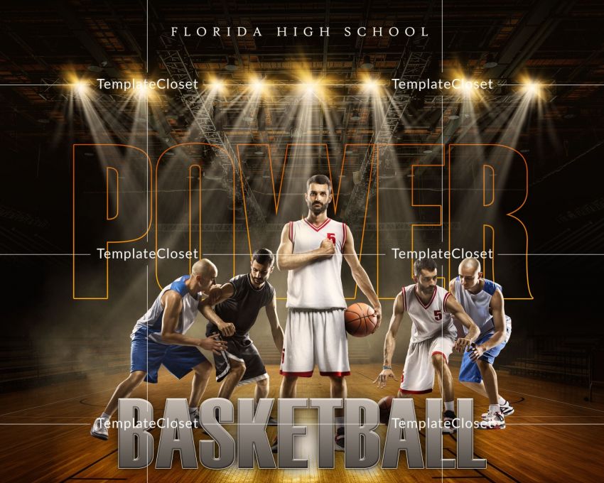 Basketball Print Ready Photoshop Layered Poster