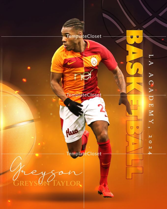 Basketball Print Ready Photoshop Layered Poster