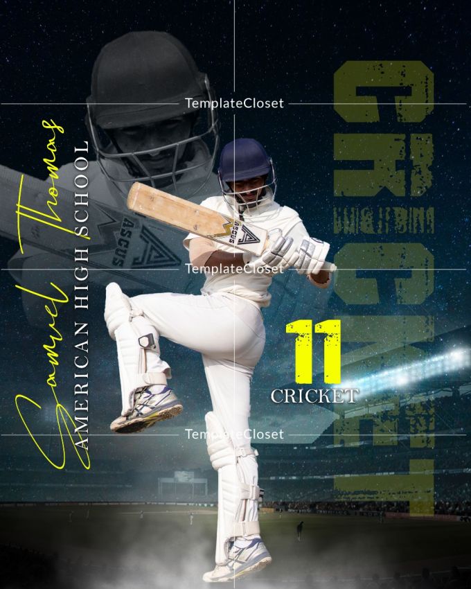 Cricket Photoshop Photography Template