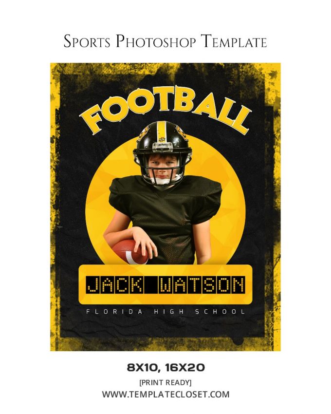 Football Photoshop Photography Template