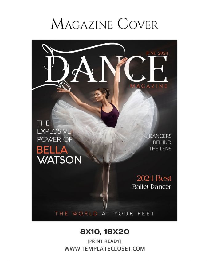 Fully Customized Dance Magazine Cover