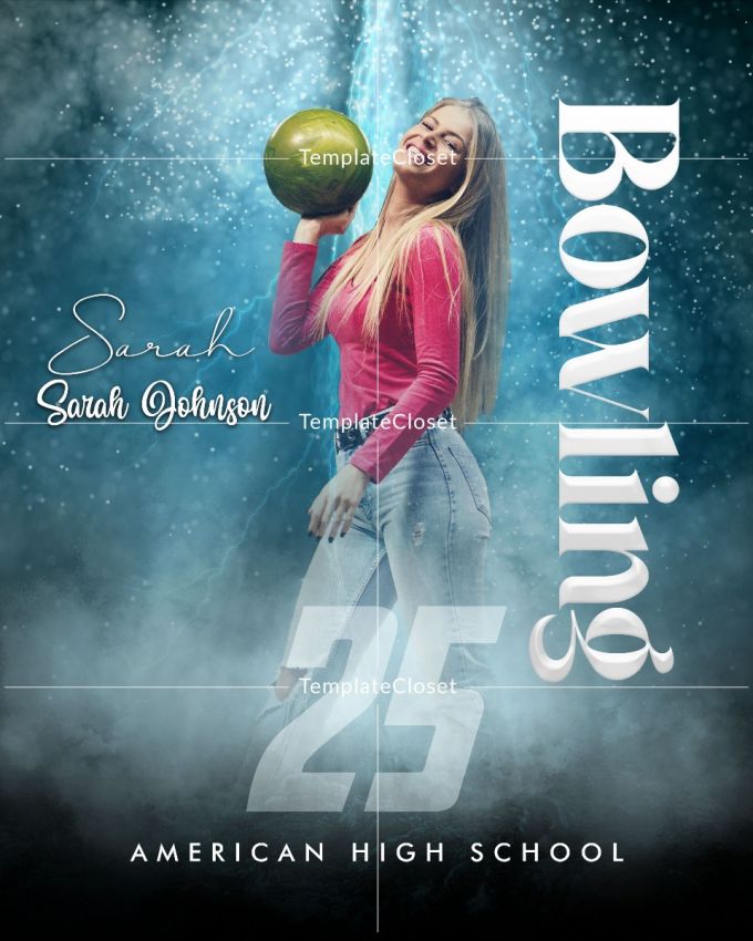 Bowling Photoshop Template