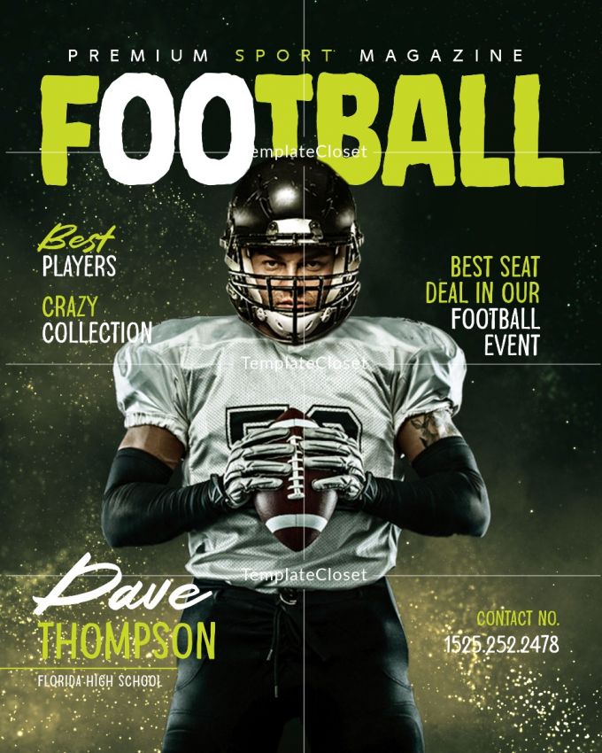Football Sports Magazine Cover Photography