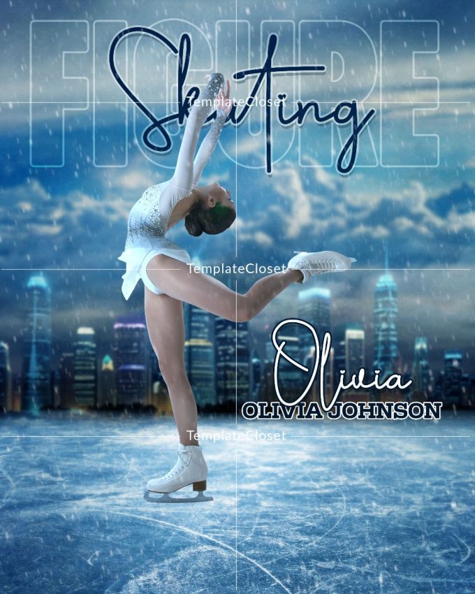 Figure Skating Print Ready Photography Poster