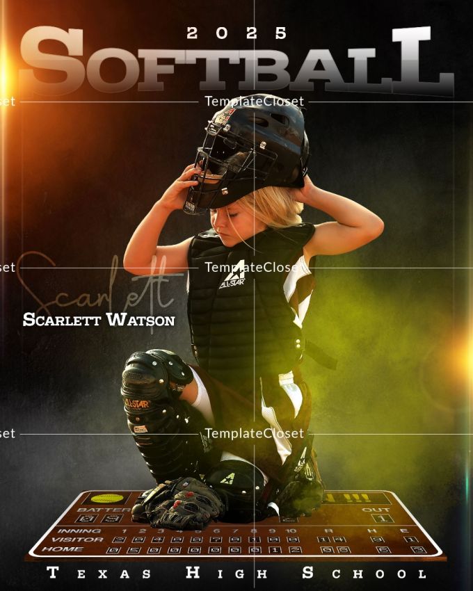 Softball - Customizable Sports Template