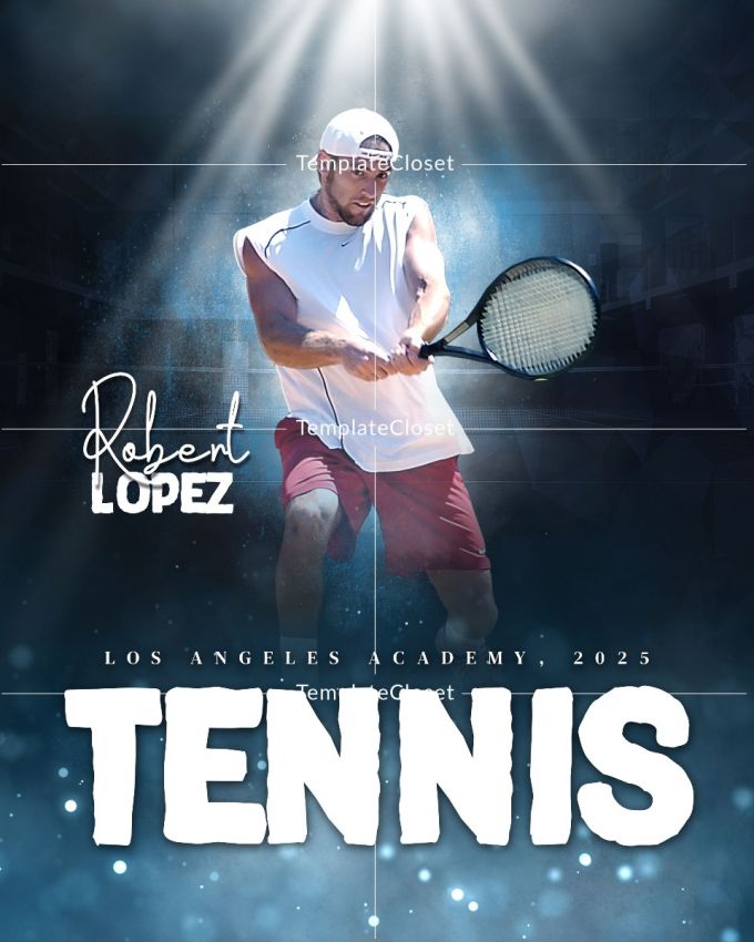 Tennis Sports Customized Photoshop Template