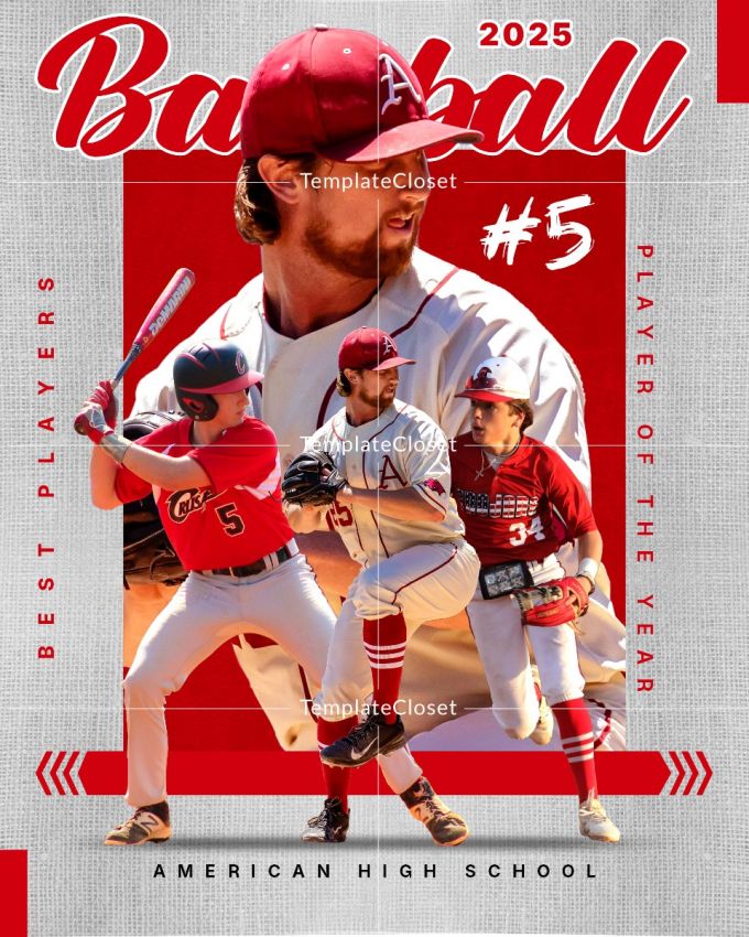 Baseball Memory Mate Photoshop Layered Template