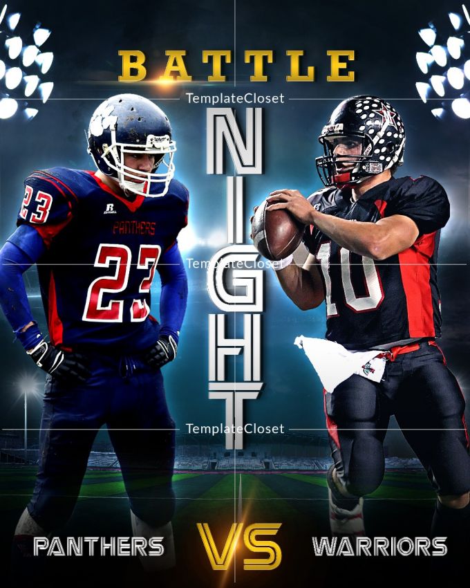 Battle American Football Template