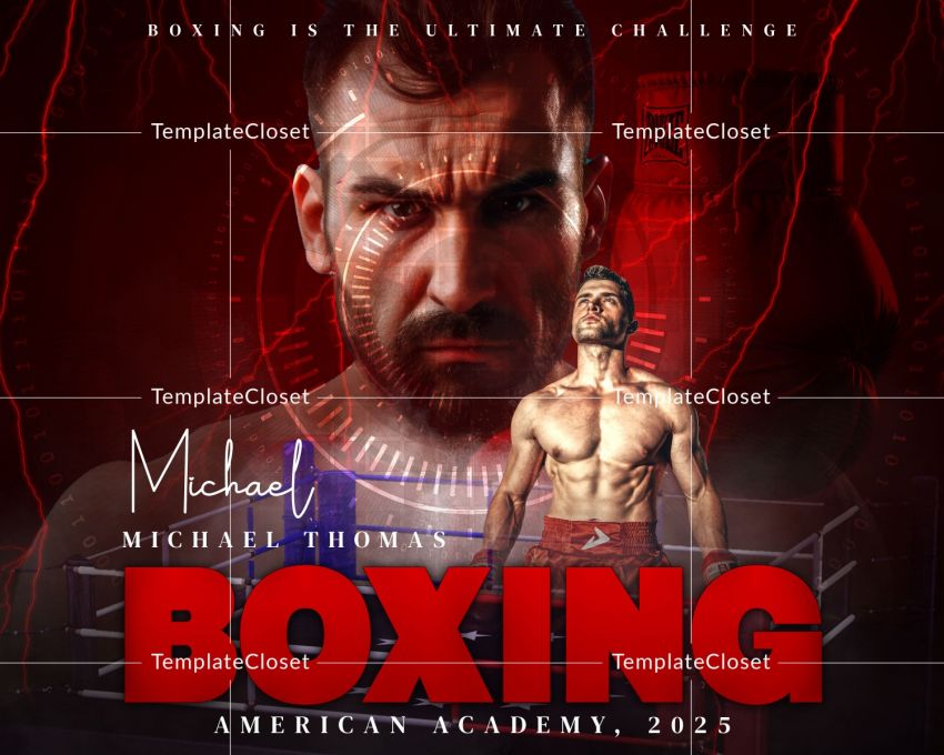 Boxing Sports Photoshop Poster
