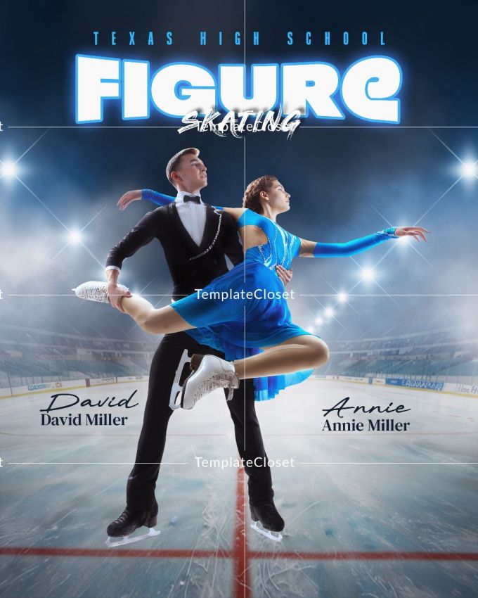 Figure Skating Print Ready Photography Poster