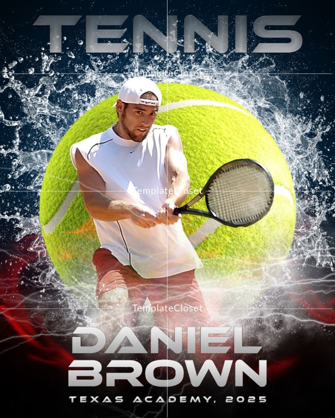 Tennis Sports Customized Photoshop Template