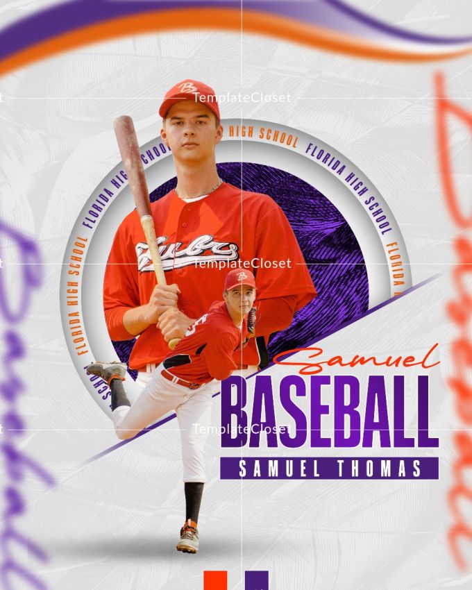 Baseball Memory Mate Photoshop Layered Template