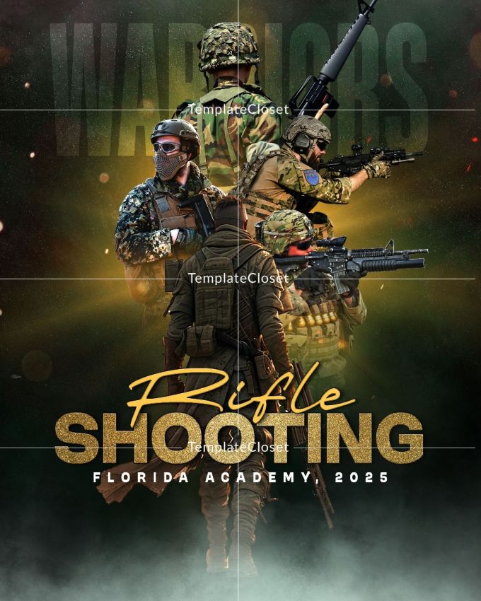 Rifle Shooting Enliven Effect Sport Photography Template