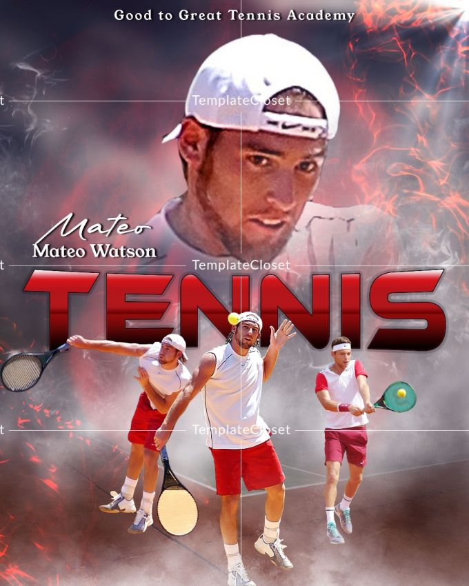 Tennis Sports Customized Photoshop Template