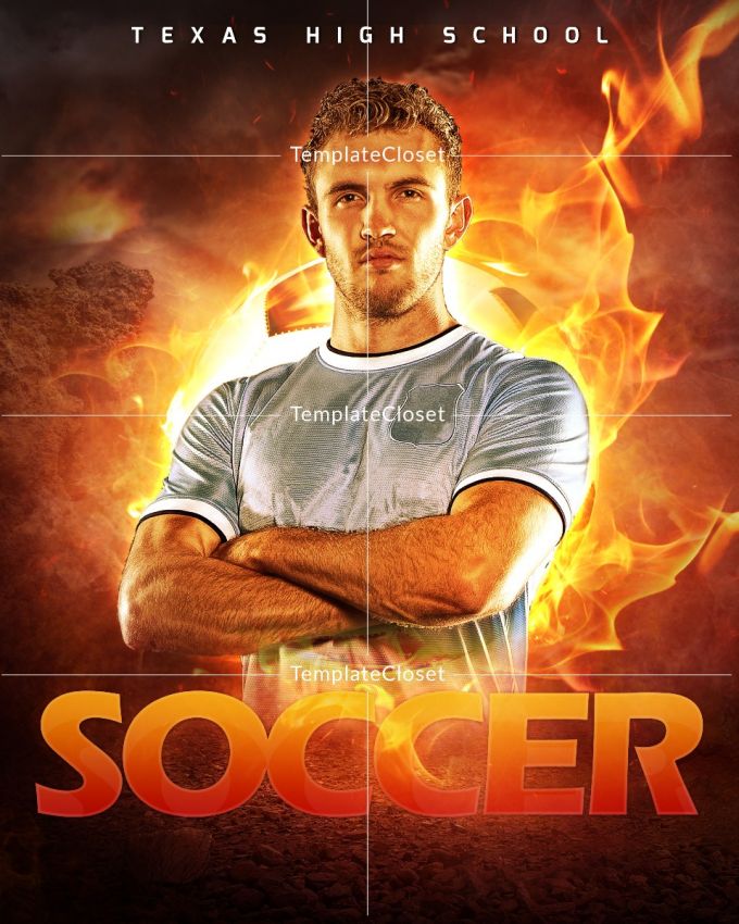 Fire Effect Soccer Template