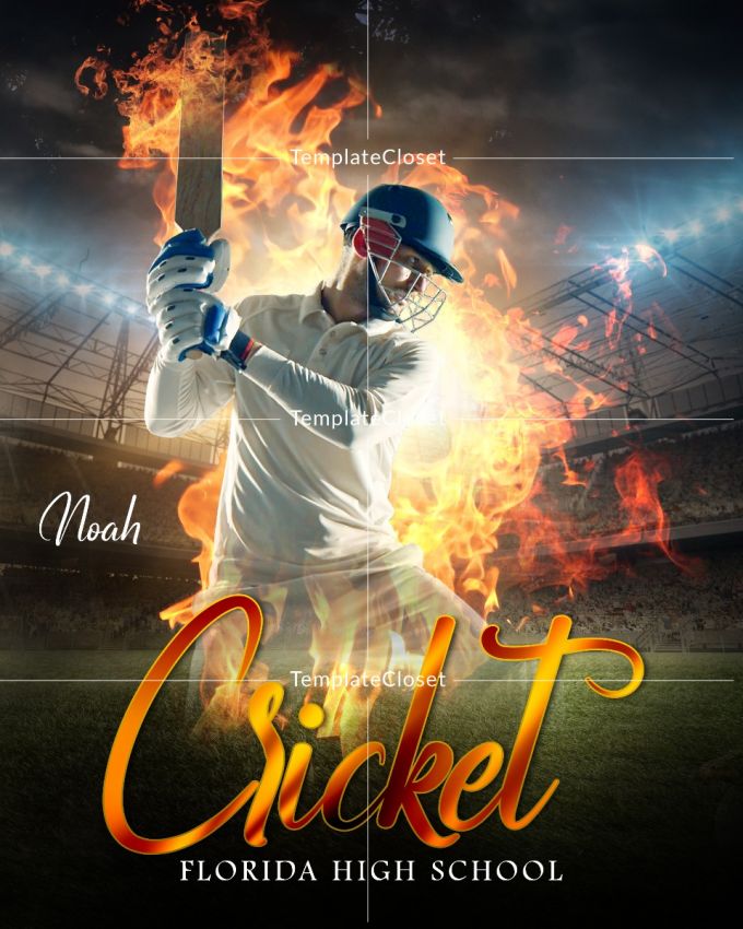 Cricket Photography Template