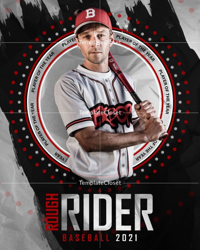 Baseball Rough Rider Template