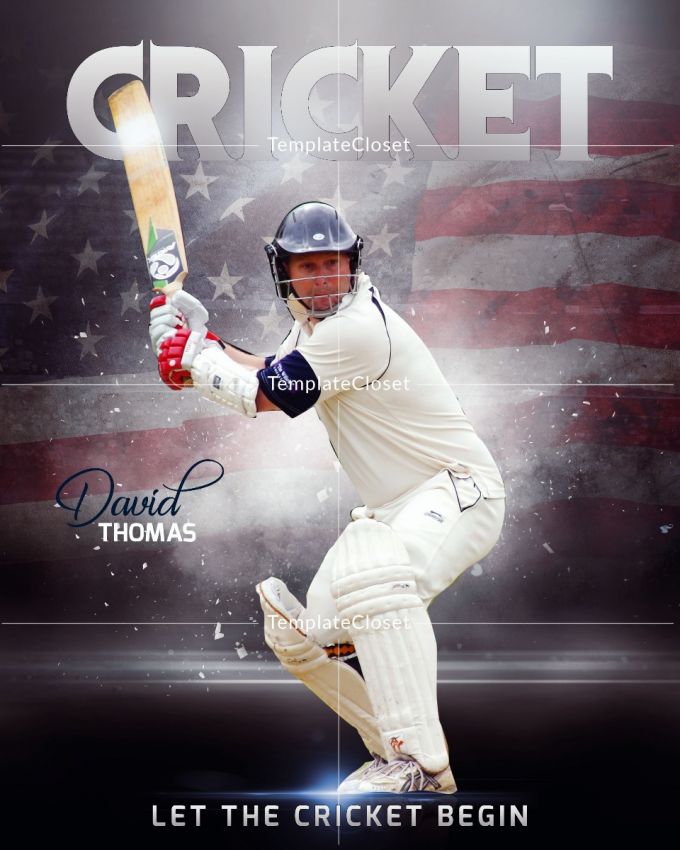 Cricket Template Photography