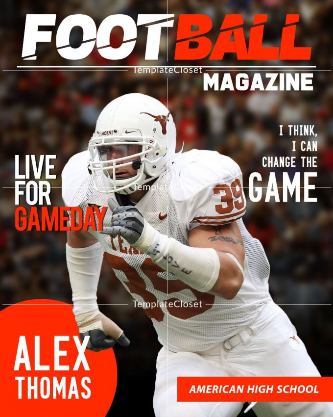 Football Sports Magazine Cover Photography