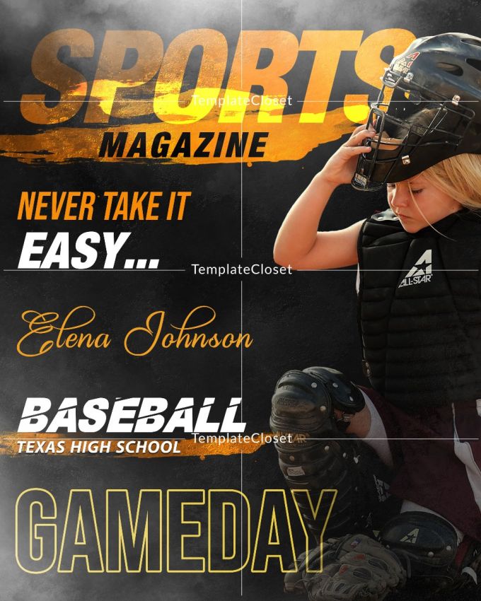Baseball Magazine Cover Photography