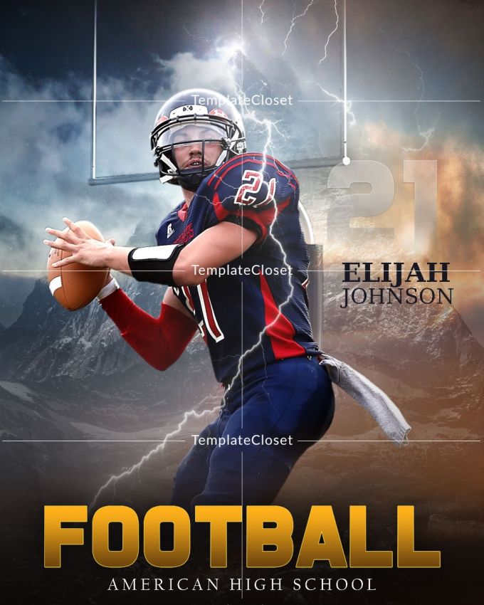 Football Elijah Johnson Photography Template